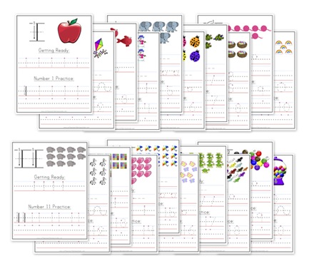 Kindergarten Number Writing Worksheets - Confessions of a Homeschooler